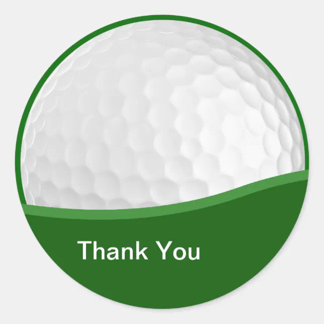 Golf Thank You Stickers | Zazzle