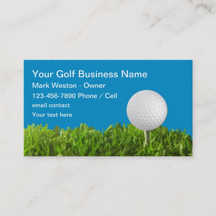 Golf Theme Business Card Template | Zazzle
