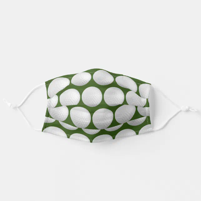 Golf Theme Golf Balls Pattern Face Masks For Men | Zazzle