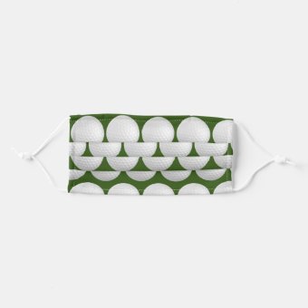 Golf Theme Golf Balls Pattern Face Masks For Men | Zazzle