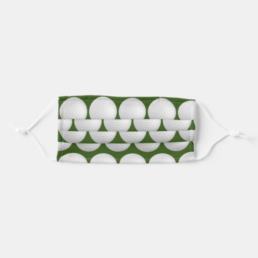 Golf Theme Golf Balls Pattern Face Masks For Men | Zazzle