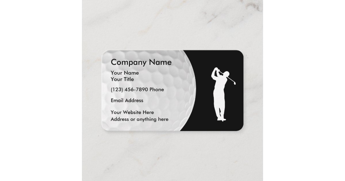 Golf Theme Modern Deisgn Business Card | Zazzle
