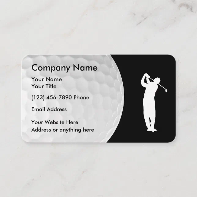 Golf Theme Modern Deisgn Business Card | Zazzle