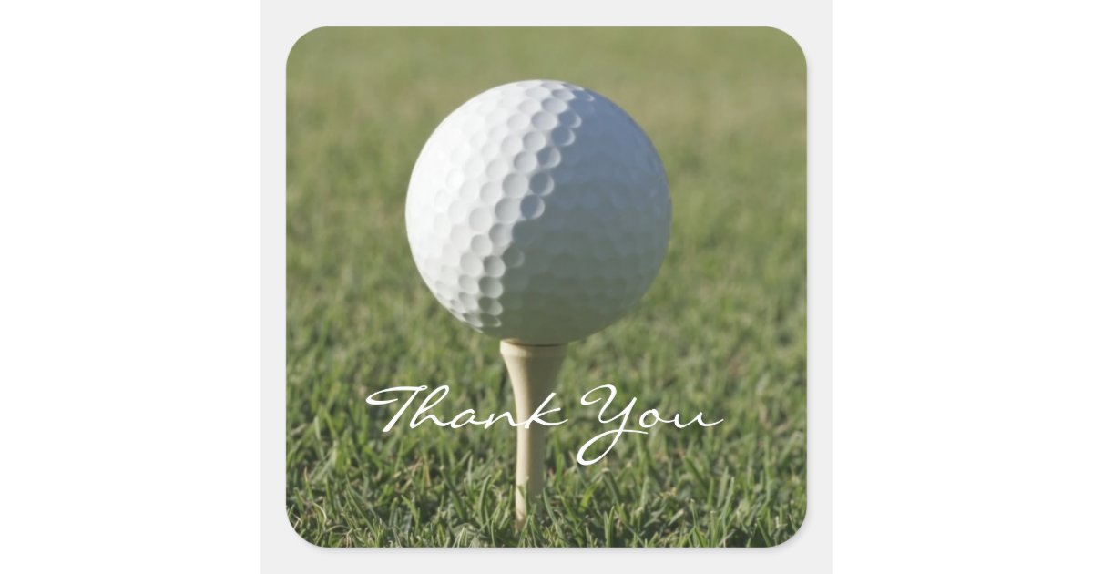 Golf Theme Thank You Stickers | Zazzle