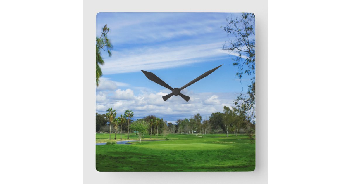 Golf Theme Wall Clock | Zazzle