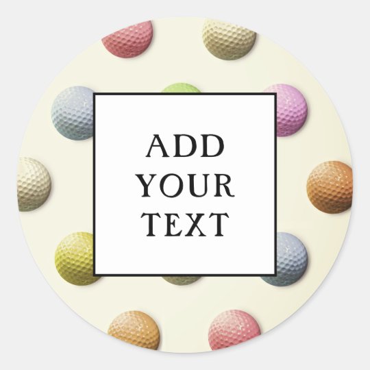golf-themed event classic round sticker | Zazzle.com