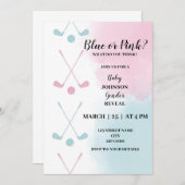 Golf themed gender reveal invitation | Zazzle