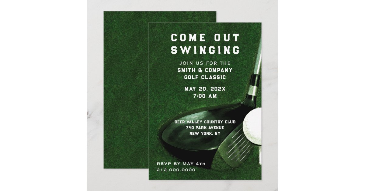 Golf Themed Invitation | Zazzle