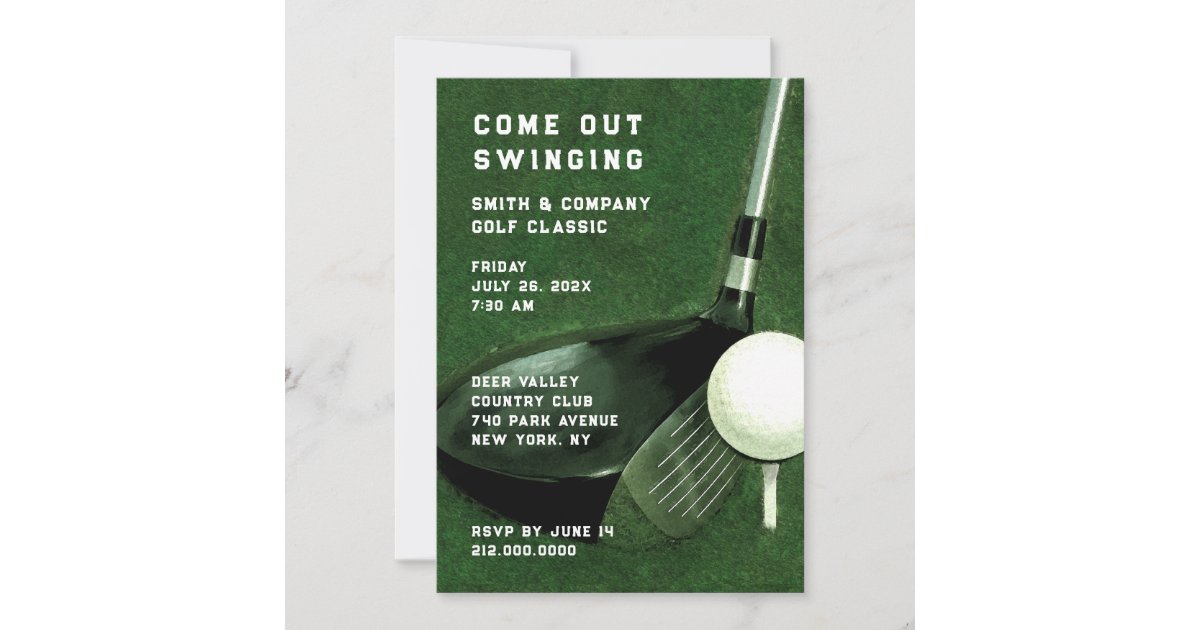Golf Themed Invitation | Zazzle