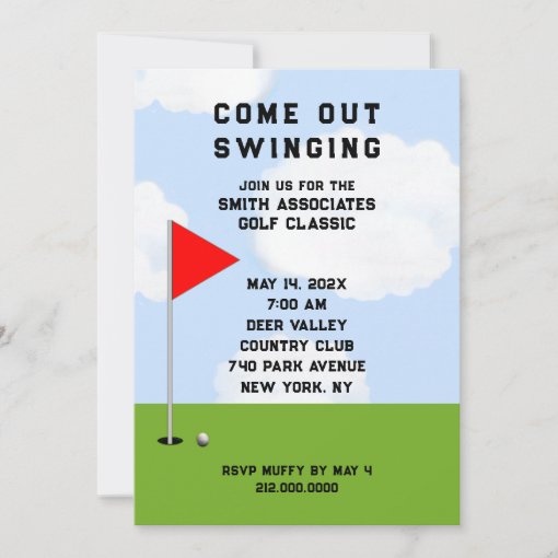 Golf Themed Invitations | Zazzle