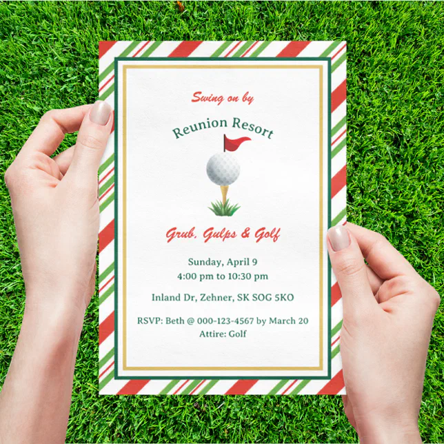 Golf-Themed Master Party Invitation | Zazzle