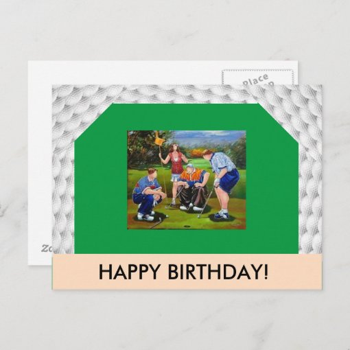 Golf Themed Post Card | Zazzle
