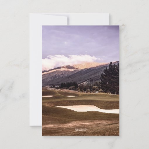 Golf Themed Sympathy Funeral Photo Thank You Card | Zazzle