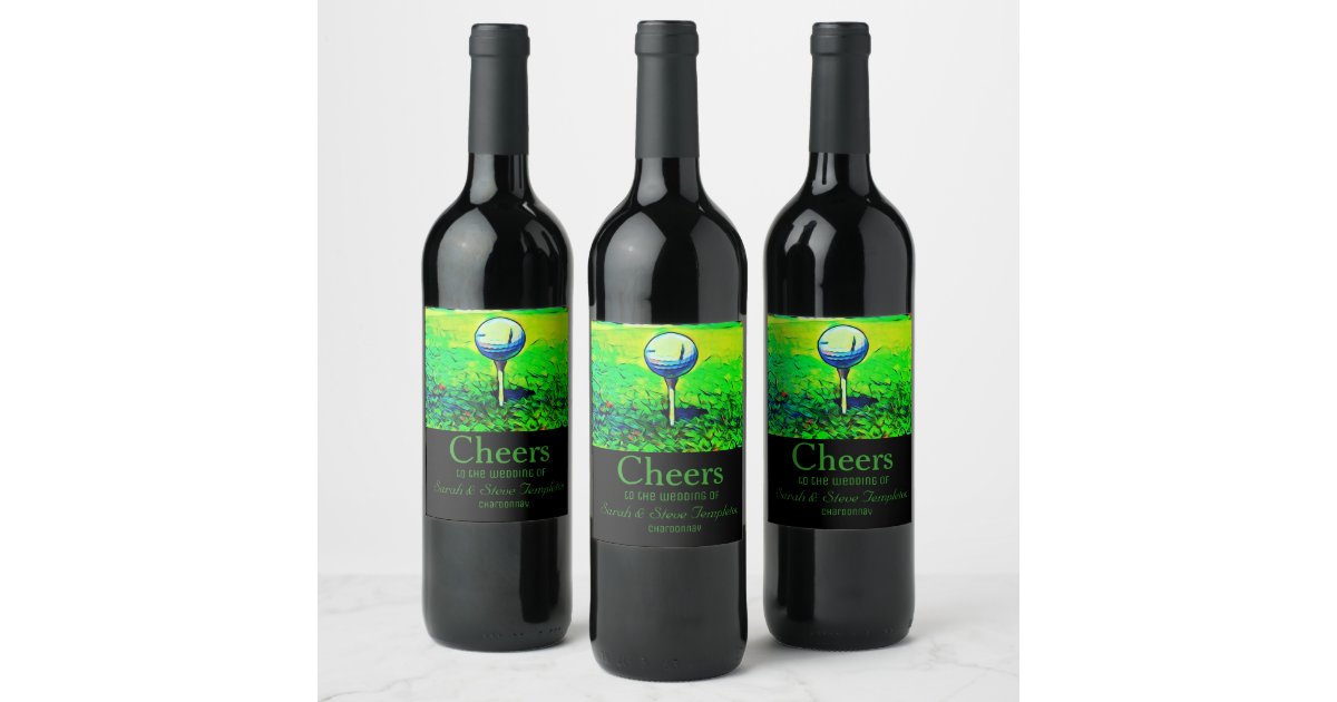 Golf Themed Wedding Wine Labels | Zazzle.com