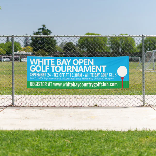 Golf tournament golfing simple graphic event banner | Zazzle