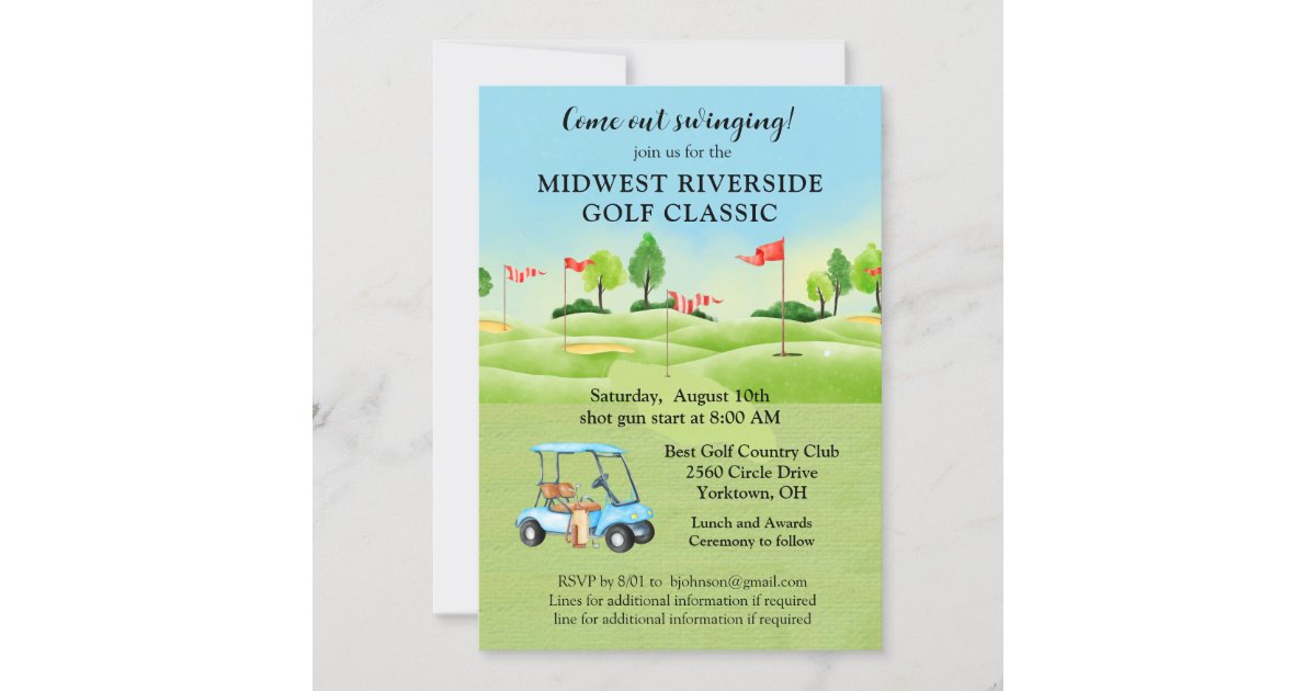 Golf Tournament Invitation | Zazzle