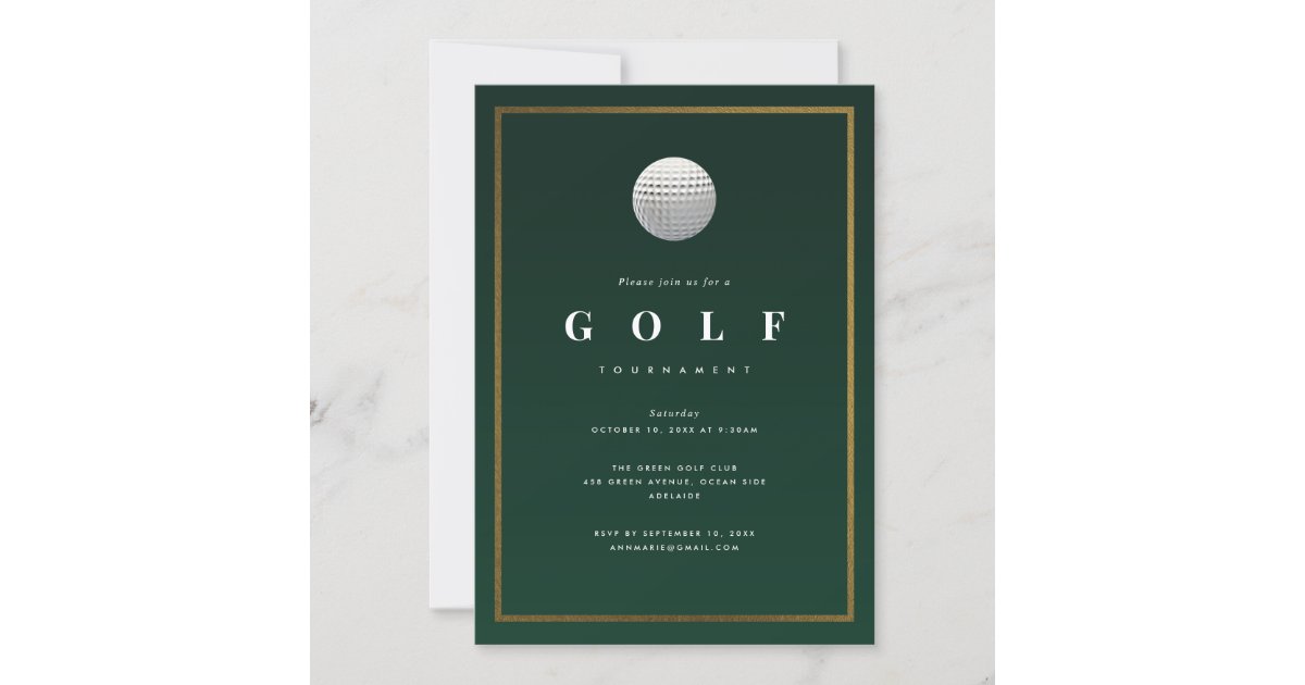 Golf Tournament Invitation | Zazzle