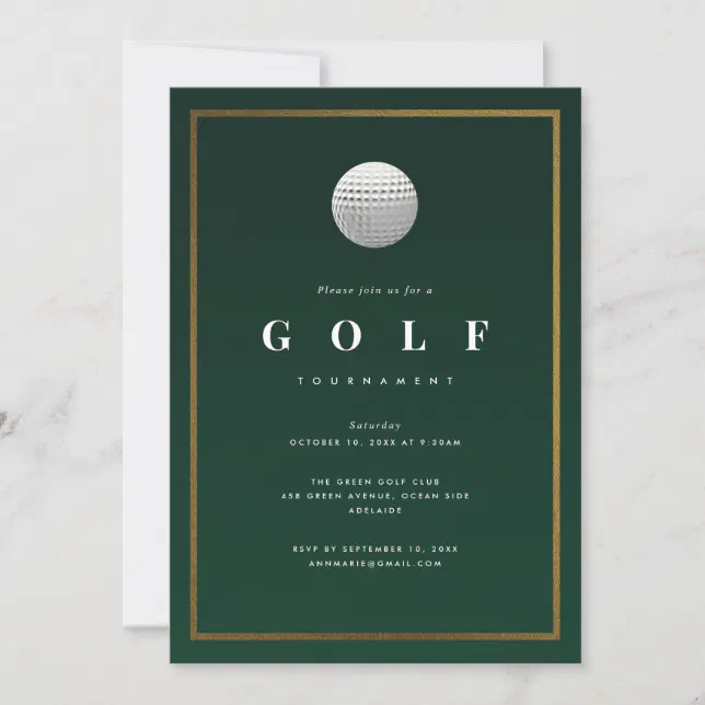 Golf Tournament Invitation | Zazzle