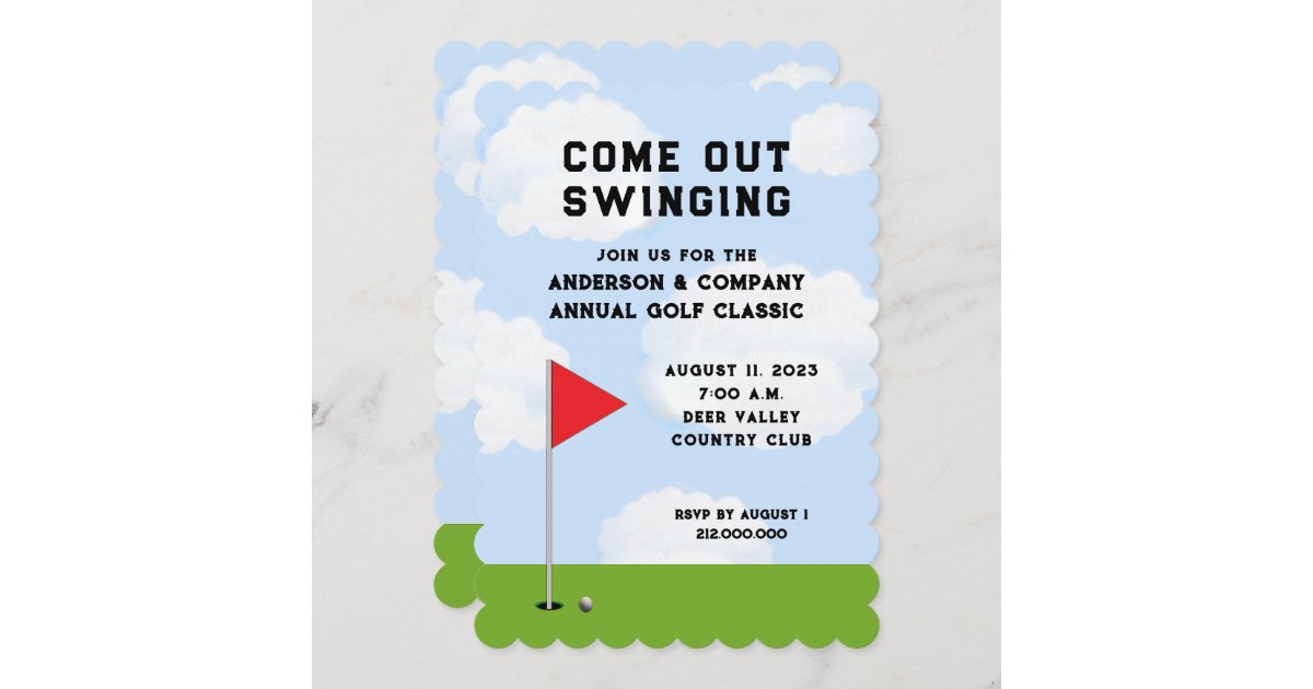 Golf Tournament Invitation | Zazzle