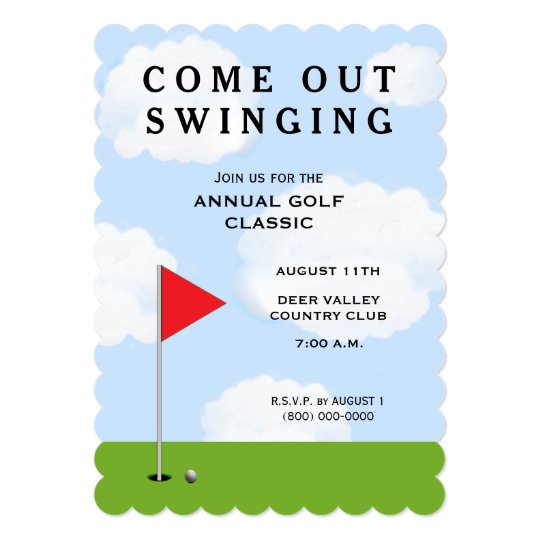 Golf Tournament Invitation | Zazzle.com