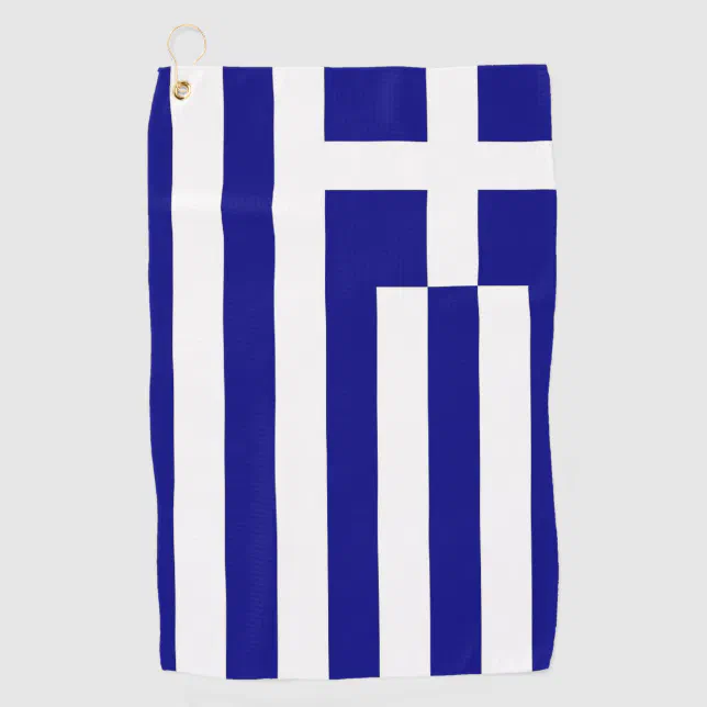 Golf Towel with flag of Greece | Zazzle