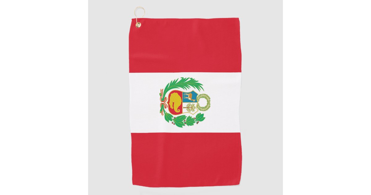 Golf Towel with flag of Peru | Zazzle