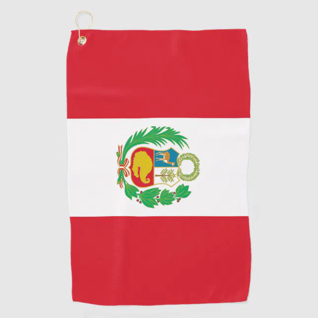 Golf Towel with flag of Peru | Zazzle