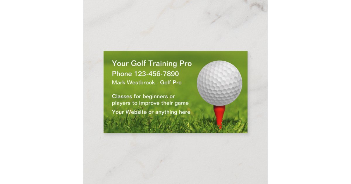 Golf Training Business Cards Theme | Zazzle