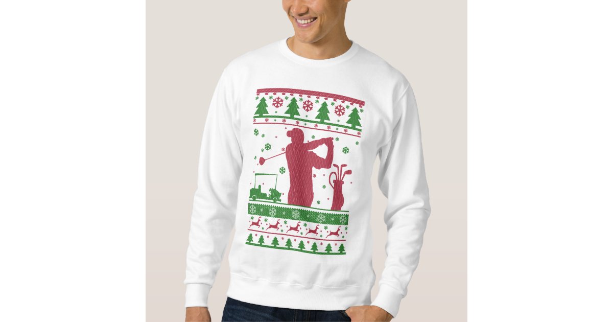 Golf Ugly Christmas Sweatshirt | Zazzle