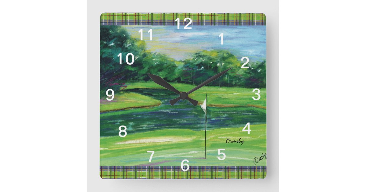 Golf wall clock | Zazzle