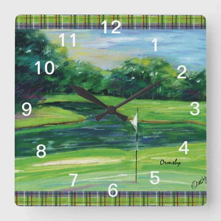 Golf wall clock | Zazzle