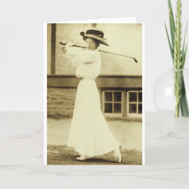 GOLF WITH STYLE! - 1908 Women's Golf Champion Card | Zazzle