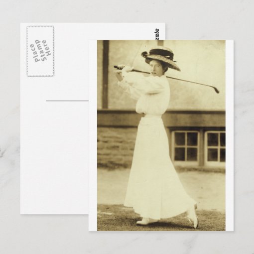GOLF WITH STYLE! - 1908 Women's Golf Champion Postcard | Zazzle