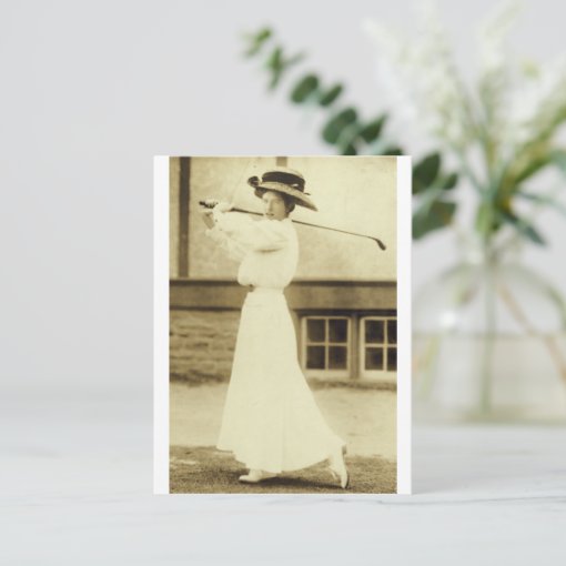 GOLF WITH STYLE! - 1908 Women's Golf Champion Postcard | Zazzle