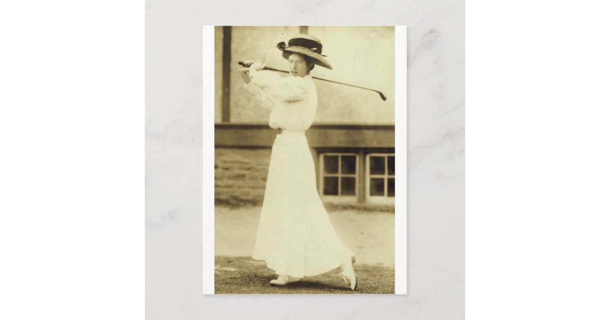 GOLF WITH STYLE! - 1908 Women's Golf Champion Postcard | Zazzle