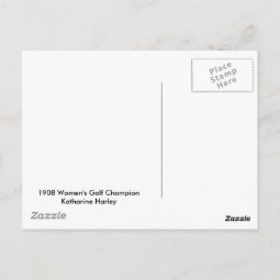 GOLF WITH STYLE! - 1908 Women's Golf Champion Postcard | Zazzle