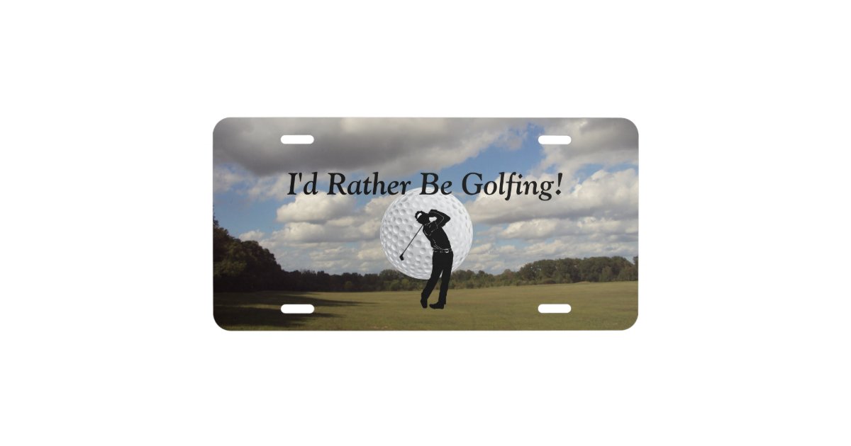 Golf World License Plate | Zazzle