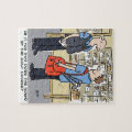 Golfer Cartoon. Postman Plays Golf. Funny Golf Jigsaw Puzzle | Zazzle