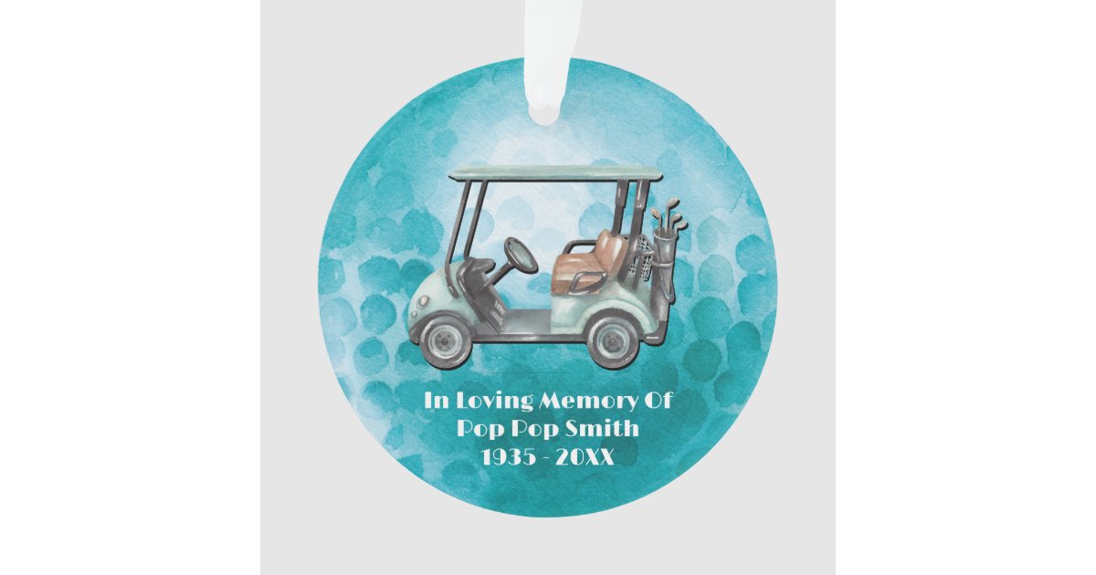 Golfer Loving Memory Golf Memorial Ornament | Zazzle