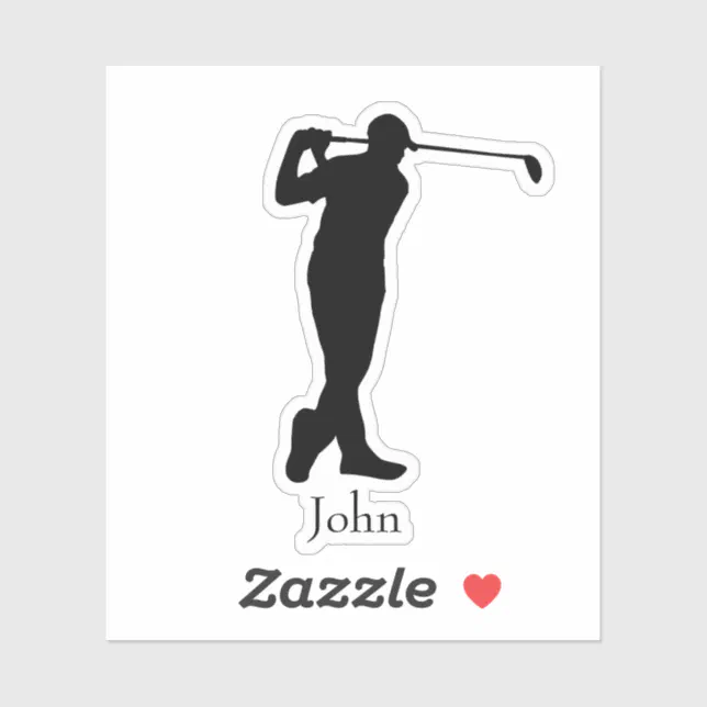 Golfer Name Sticker | Zazzle