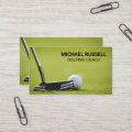 Golfer Putting on Golf Course Business Card | Zazzle
