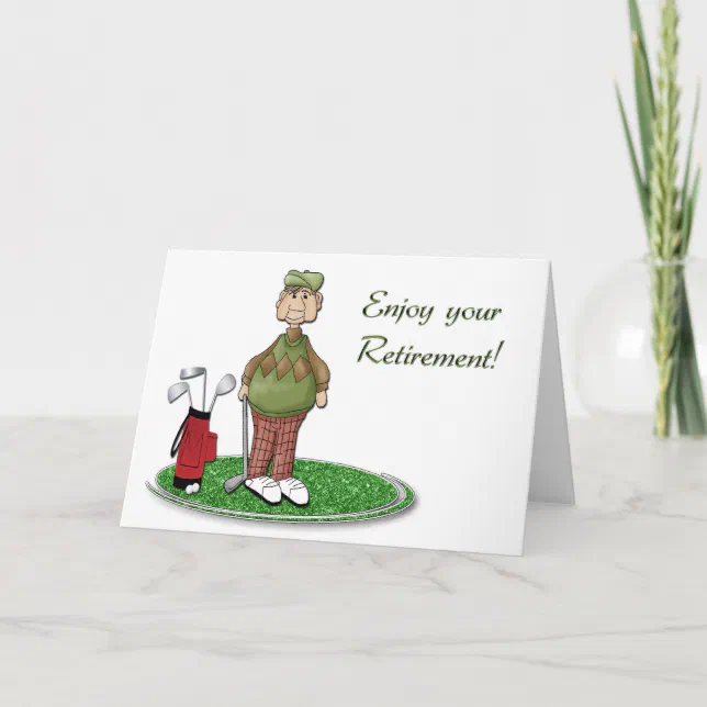 Golfer Retirement Card | Zazzle