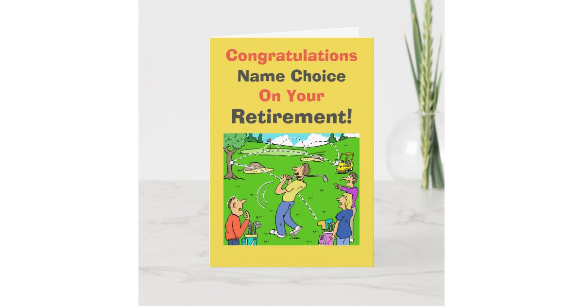 Golfer Retirement Card | Zazzle.com