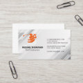 Golfer Swinging Logo | Instructor Business Card | Zazzle