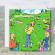 Golfer's Lucky Golf Shot Cartoon | Zazzle