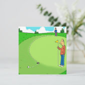 Golfer's Missed Putt Cartoon | Zazzle