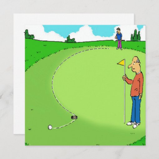 Golfer's Missed Putt Cartoon | Zazzle