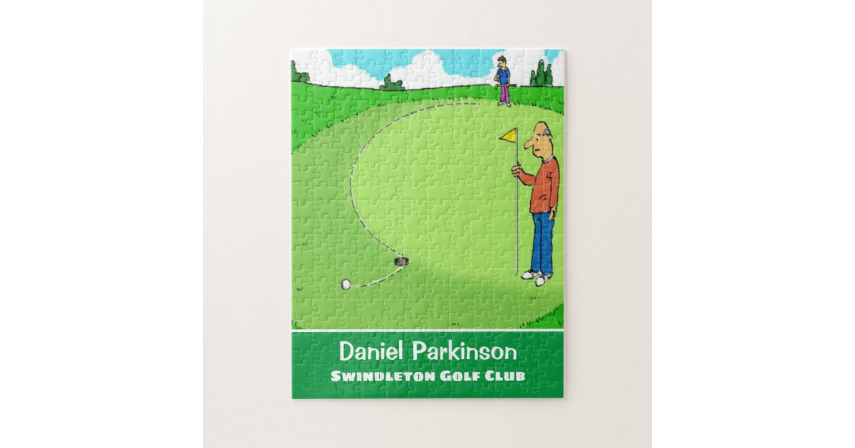 Golfer's Missed Putt Cartoon Jigsaw Puzzle | Zazzle Golfer's Missed Putt Cartoon Jigsaw Puzzle | Zazzle