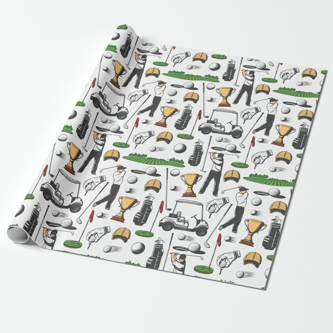 Golfers Wrapping Paper | Zazzle