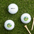 Golfing Corgi Butt Cartoon Golf Balls | Zazzle